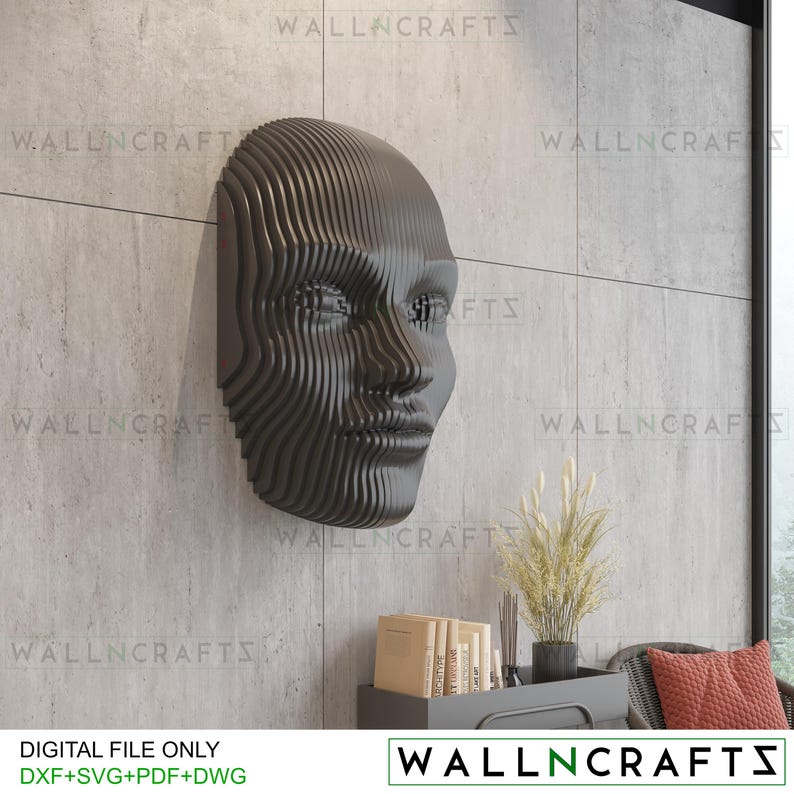 Parametric Wall Art H-1 Woman / Cnc Cutting Files / Human Wall Decor ...