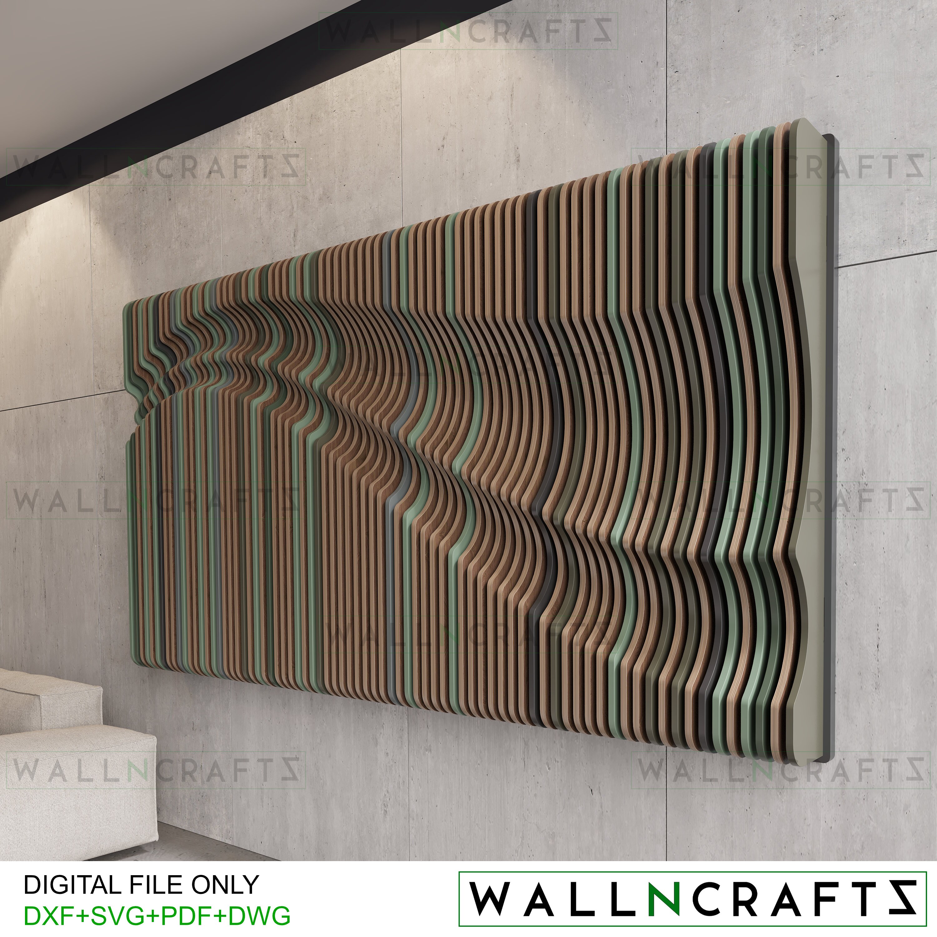 Parametric Wall Art A-6 / Cnc Cutting Files / Wall Decor / Different ...