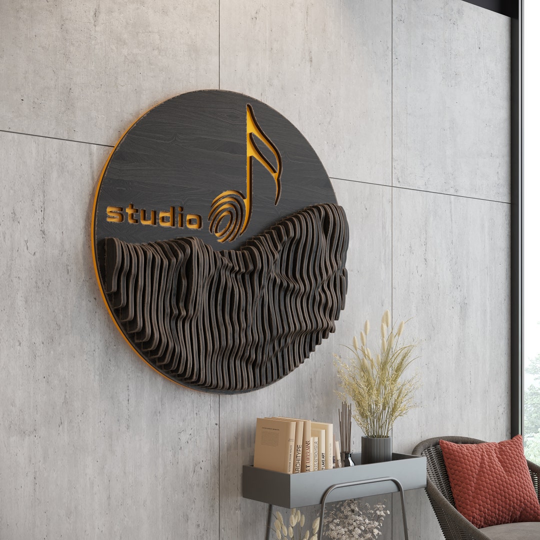 Parametric Wall Sign Studio / Cnc Cutting Files / Music Area / Wall ...