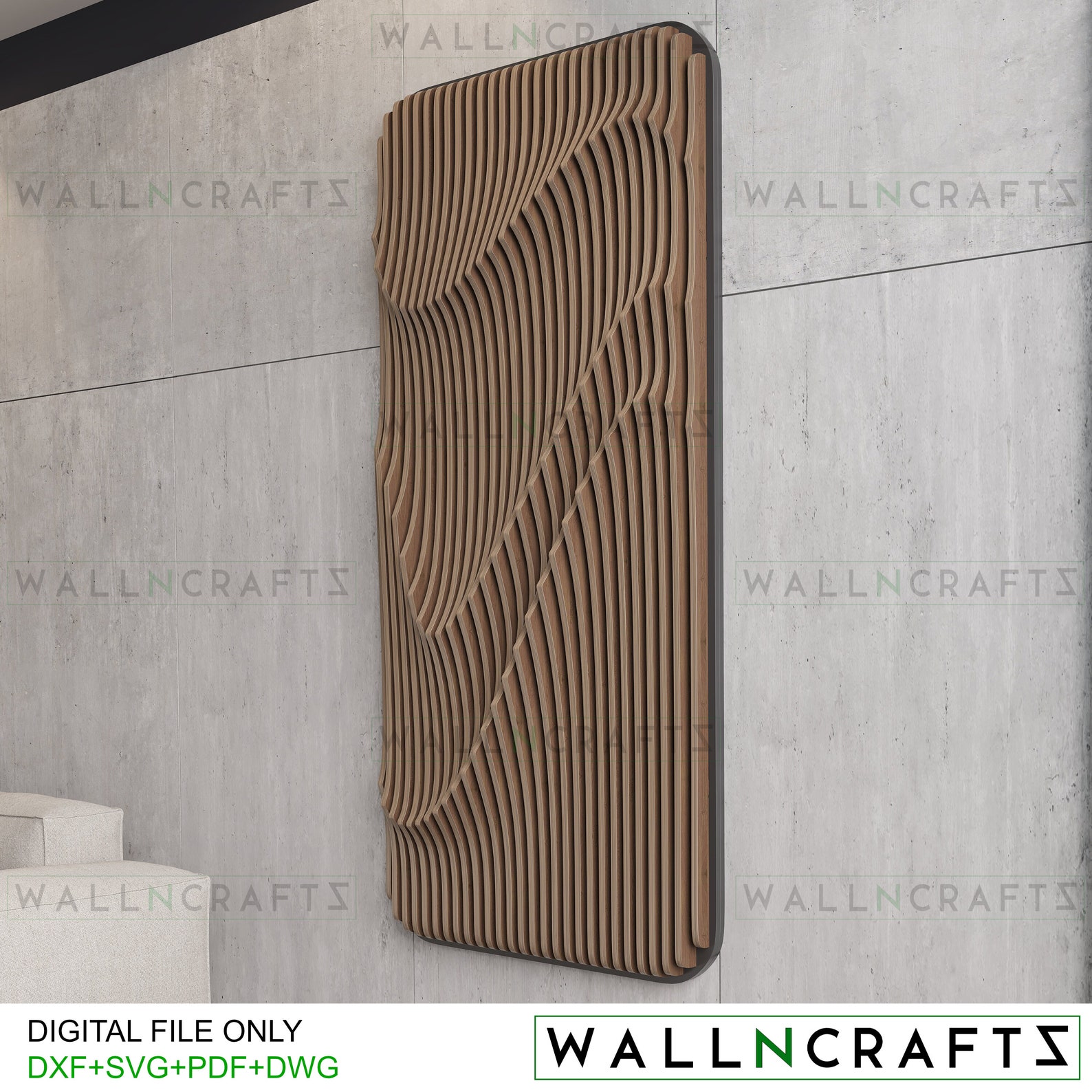 Parametric Wall Art A-8 / Cnc Cutting Files / Abstract Wooden Wall ...