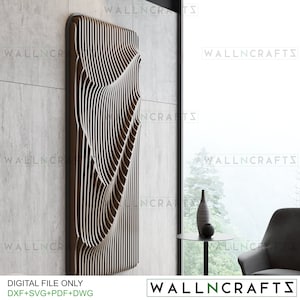 Parametric Wall Art A-8 / Cnc Cutting Files / Abstract Wooden Wall ...