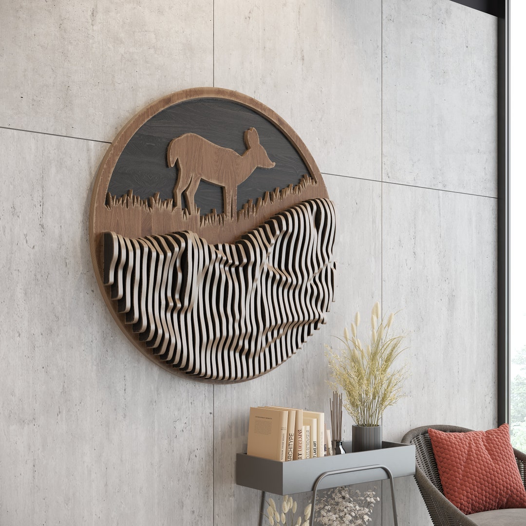 Parametric Wall Sign Gazelle / Cnc Cutting Files / Wooden Animal Figure ...