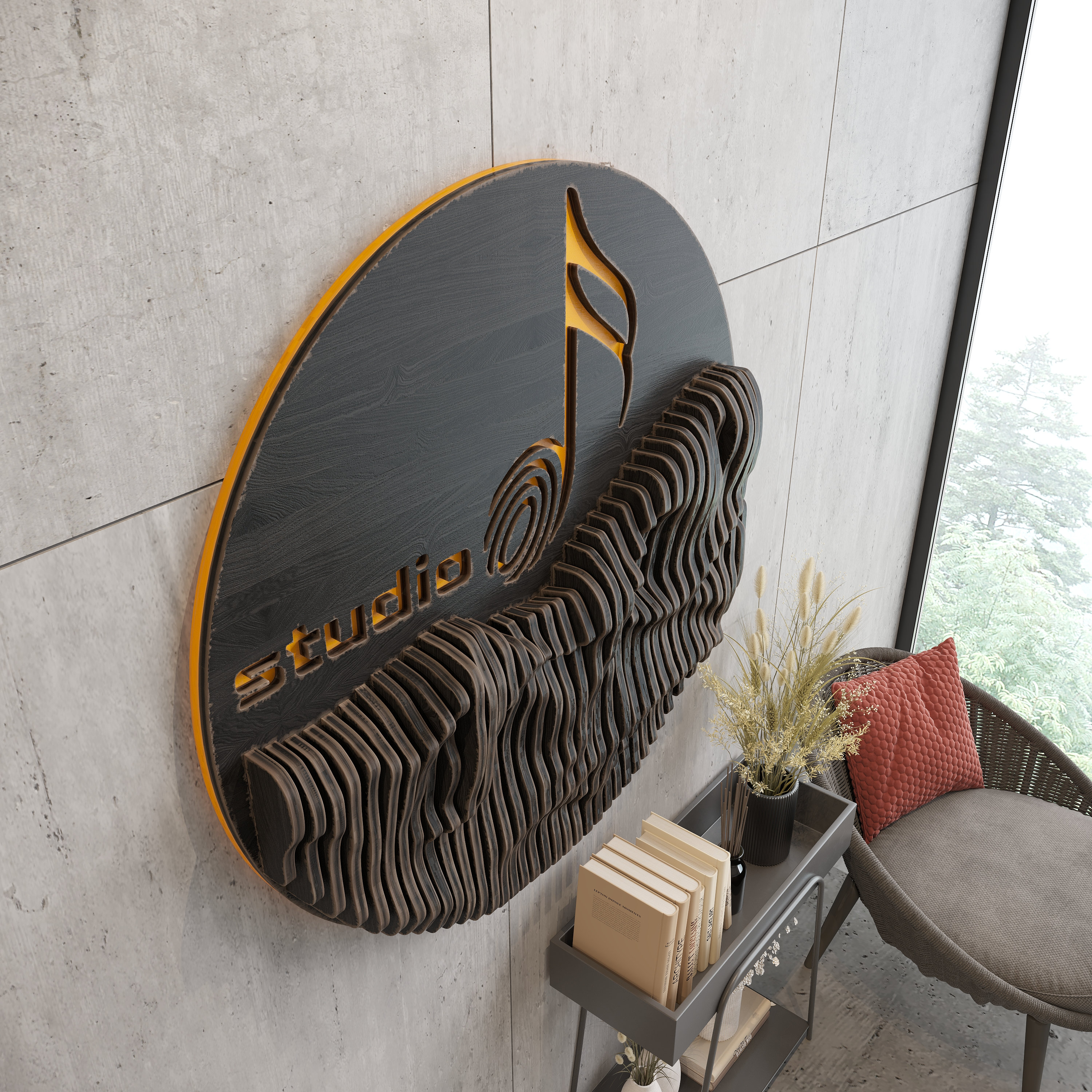 Parametric Wall Sign Studio / Cnc Cutting Files / Music Area / Wall ...