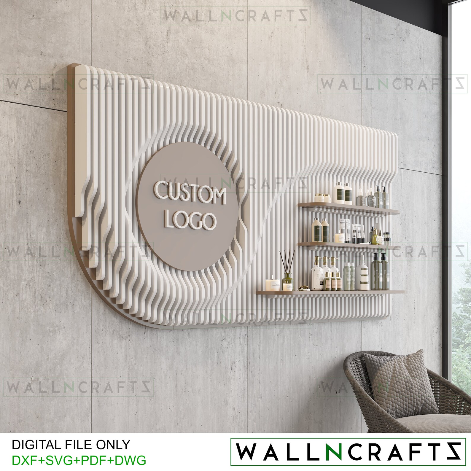 Parametric Wall Art A-9 / Cnc Cutting Files / Wall Decor With Shelf and ...