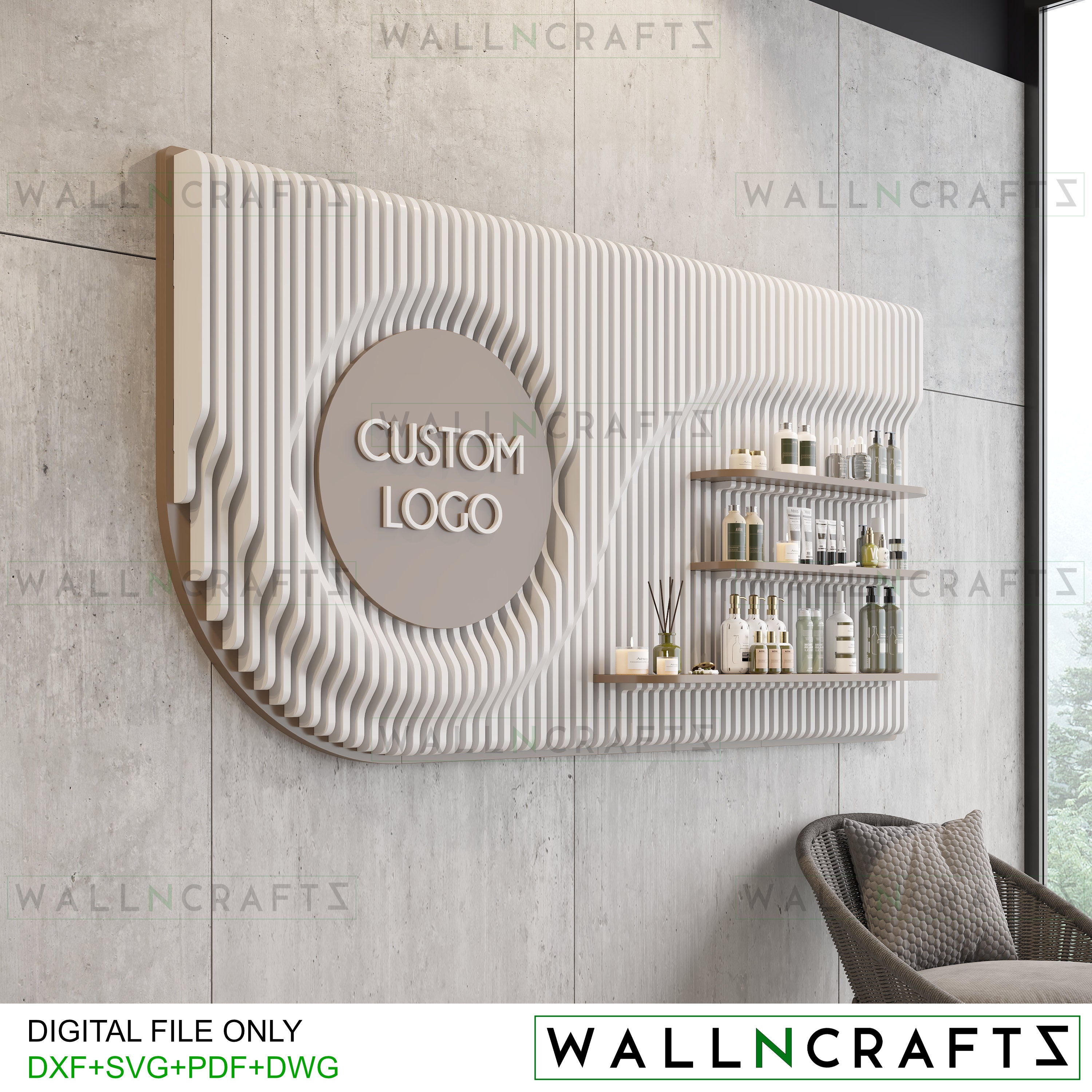 Parametric Wall Art A-9 / Cnc Cutting Files / Wall Decor With Shelf and ...