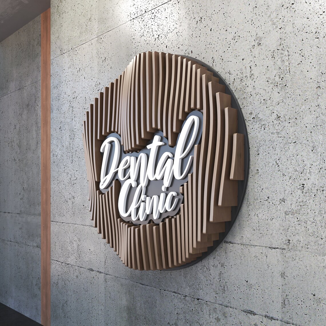 Parametric Wall Sign Dental Clinic / Cnc Cutting Files / Day Name ...