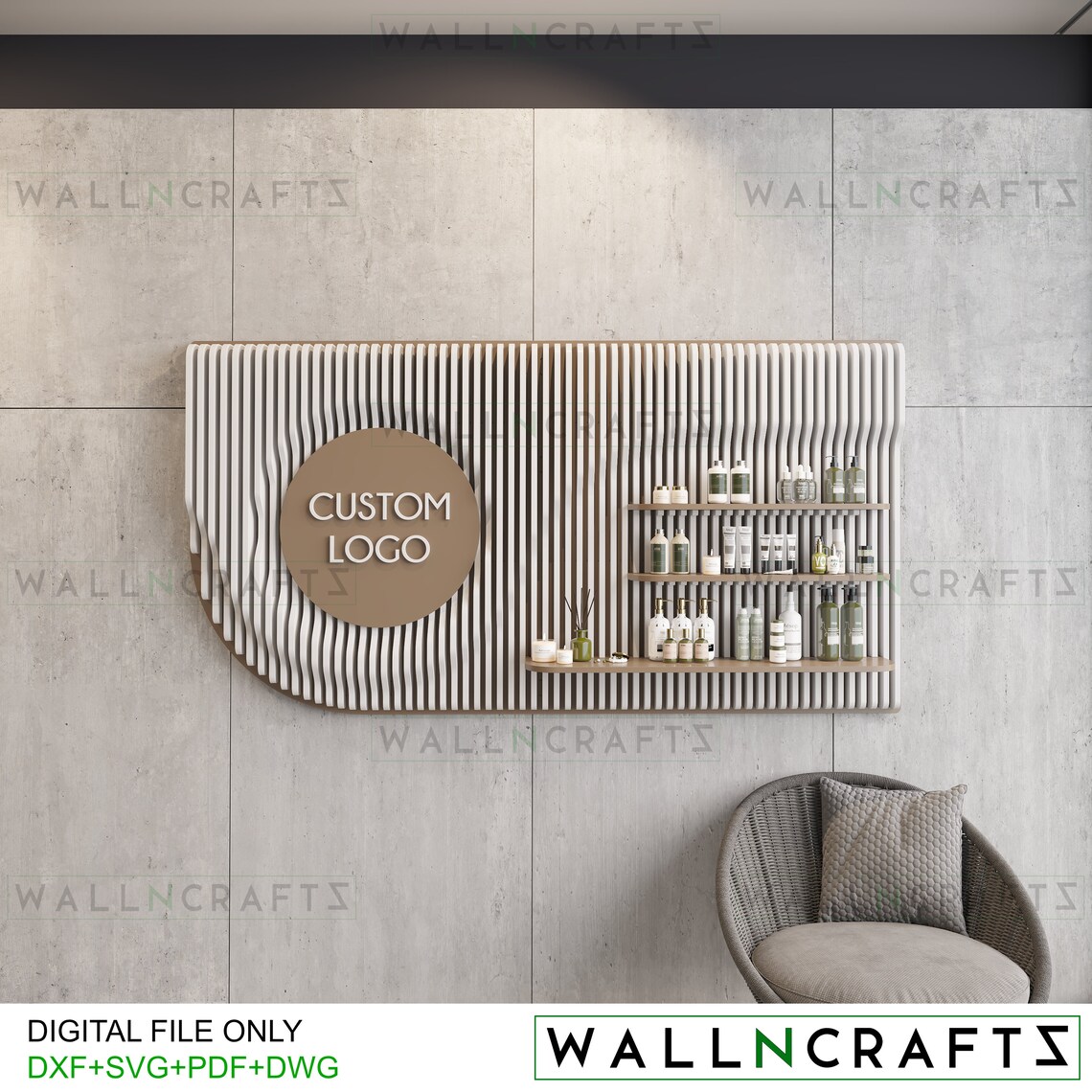 Parametric Wall Art A-9 / Cnc Cutting Files / Wall Decor With Shelf and ...