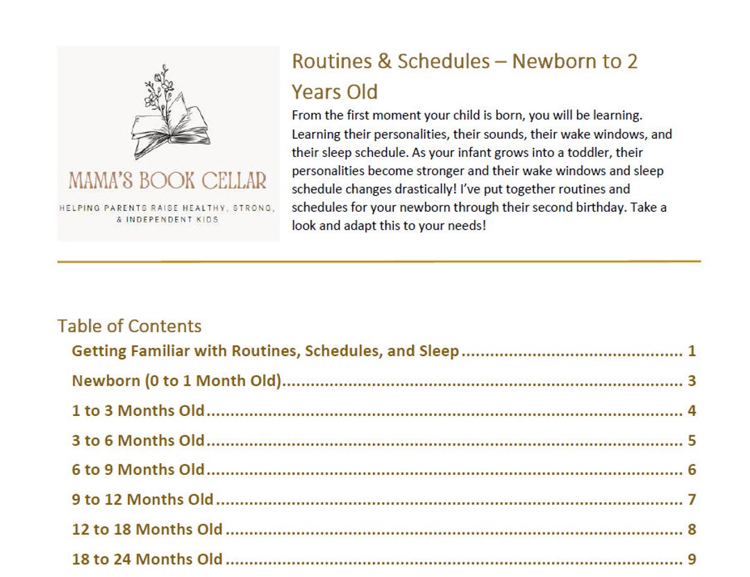 Routine and Schedule Guide for Newborns to Toddlers - Wake Windows ...