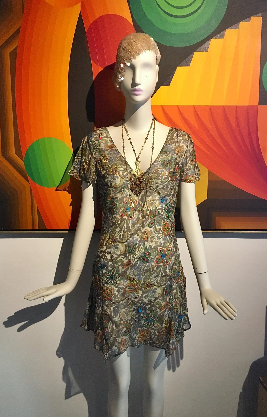 Lovely Diaphanous Pure Silk Chiffon Strenesse Blue Dress, Made in Italy ...