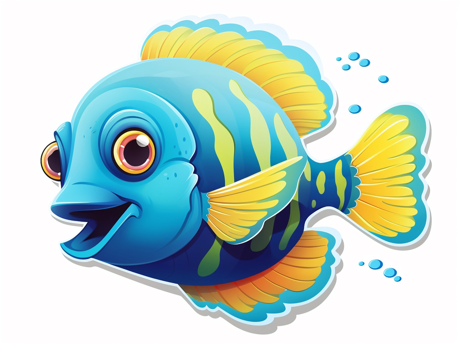 Vibrant Fish Clip Art Collection Watercolor Sea Animal Illustrations ...