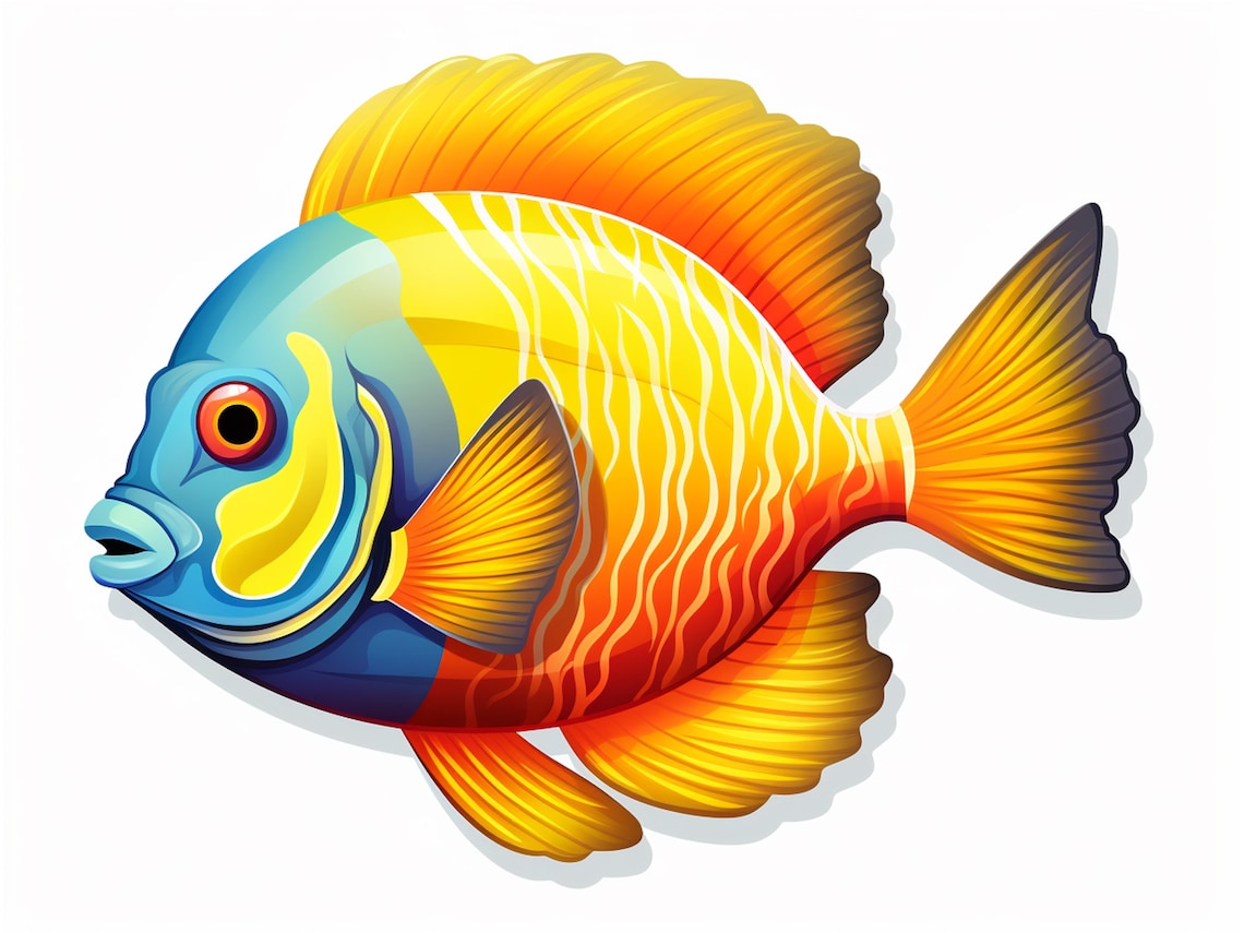Vibrant Fish Clip Art Collection Watercolor Sea Animal Illustrations ...