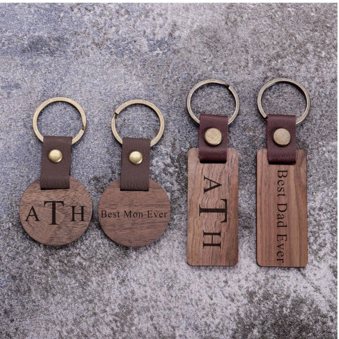 Personalized Wooden Keychain, Custom Wood Key Chain, Personalized ...