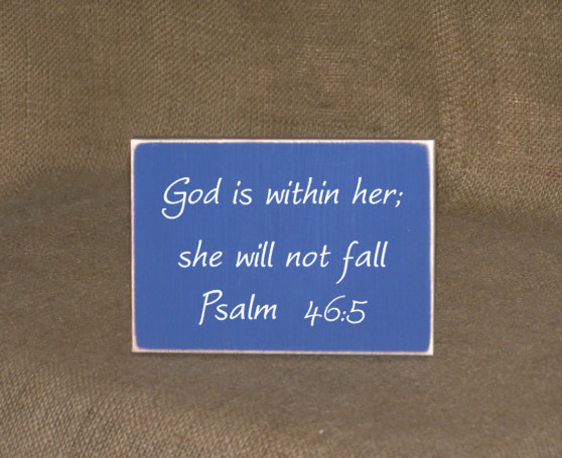 Scripture Quote Bible Verse Psalm 46 5 Plaque Wood Sign - Etsy