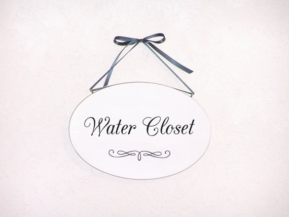 Water Closet Sign Home Office Decor Wood Plaque English - Etsy