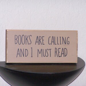Books Are Calling Wood Home Decor Sign, Rustic Plaque, School Teacher ...