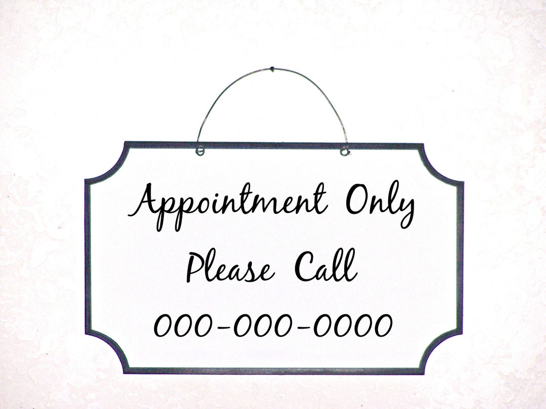 Personalized Custom Business Sign, Phone Number Plaque, Appointment ...