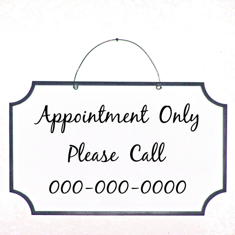 By Appointment Only Sign - Etsy