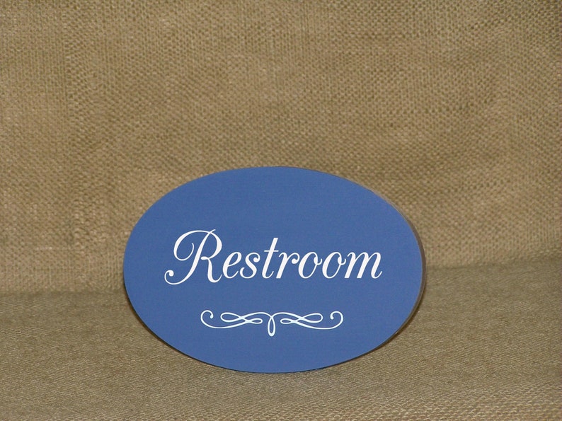 Oval Wall Plaque Restroom Hanging Sign Wood Home Decor - Etsy