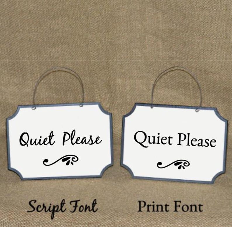 Quiet Please Small Sign, Wall Hanging Plaque, Office or Home Notice ...