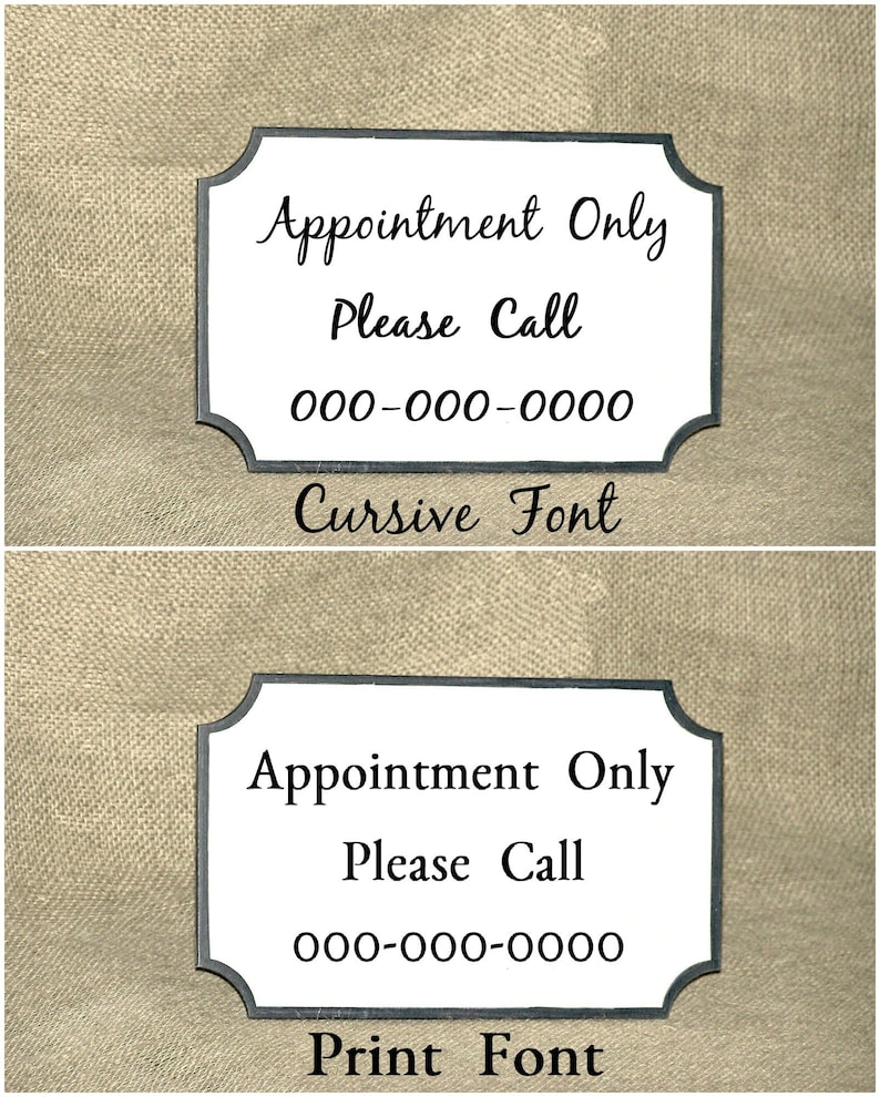 Personalized Custom Business Sign Phone Number Plaque - Etsy