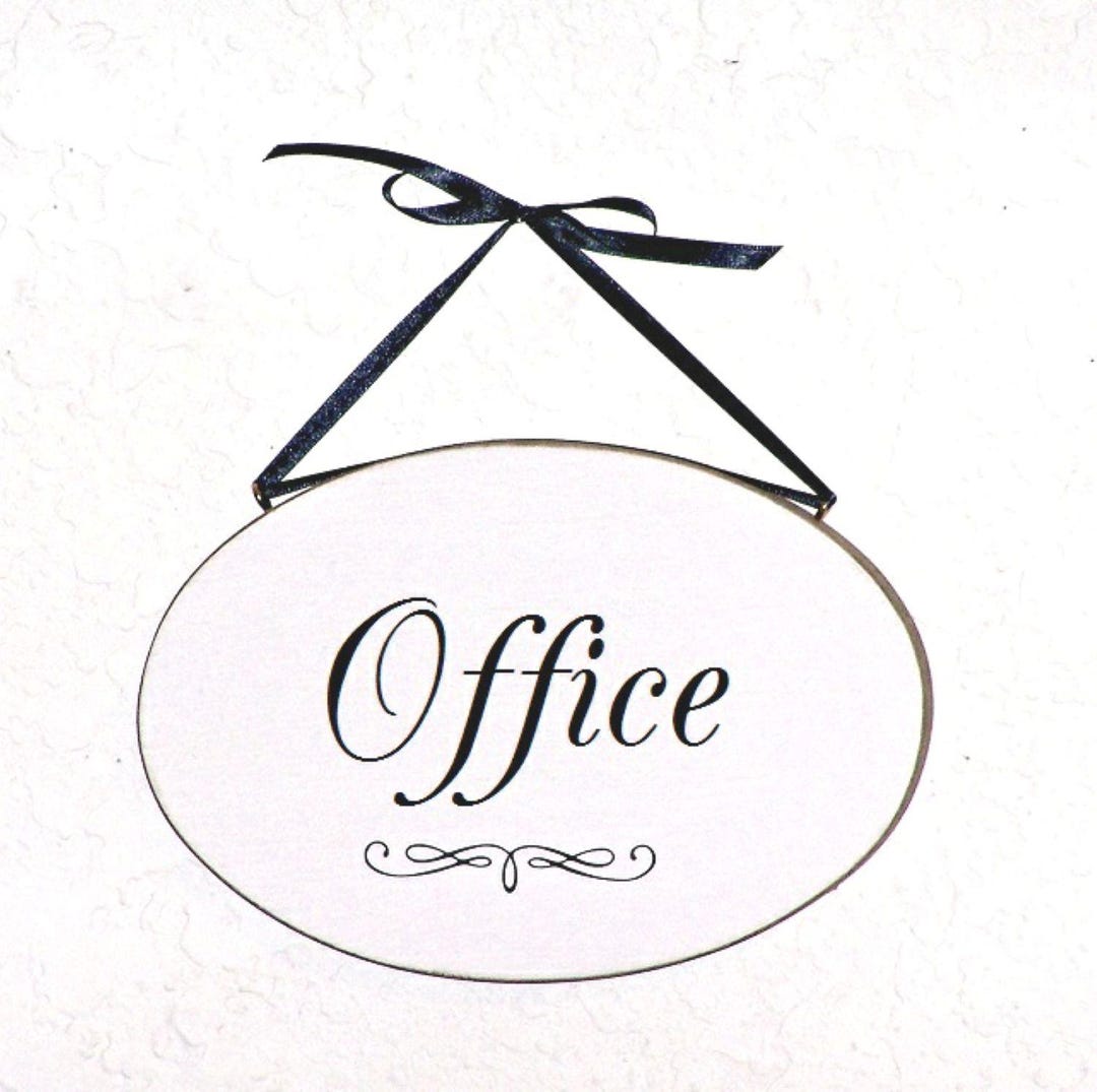 Oval Wood Office Sign, Business Plaque, Shop Signage, Door Hanging ...