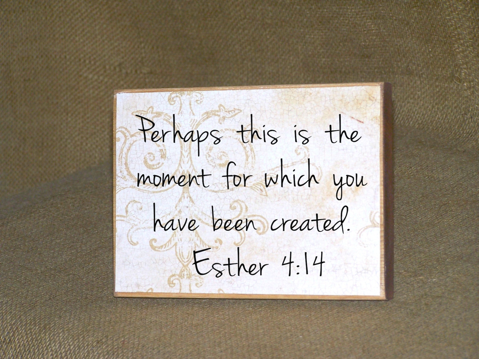 Scripture Quote Bible Verse Esther 4:14 Plaque Wood Sign | Etsy