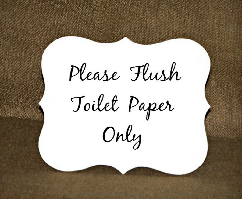 Please Flush Toilet Paper Only Sign Hanging Farmhouse | Etsy
