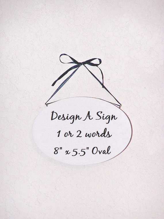 Oval Wall Hanging Design A Custom Sign Wood Home Decor | Etsy