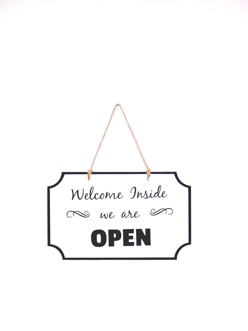 Open Closed Reversible Sign Office Decor Business Plaque | Etsy