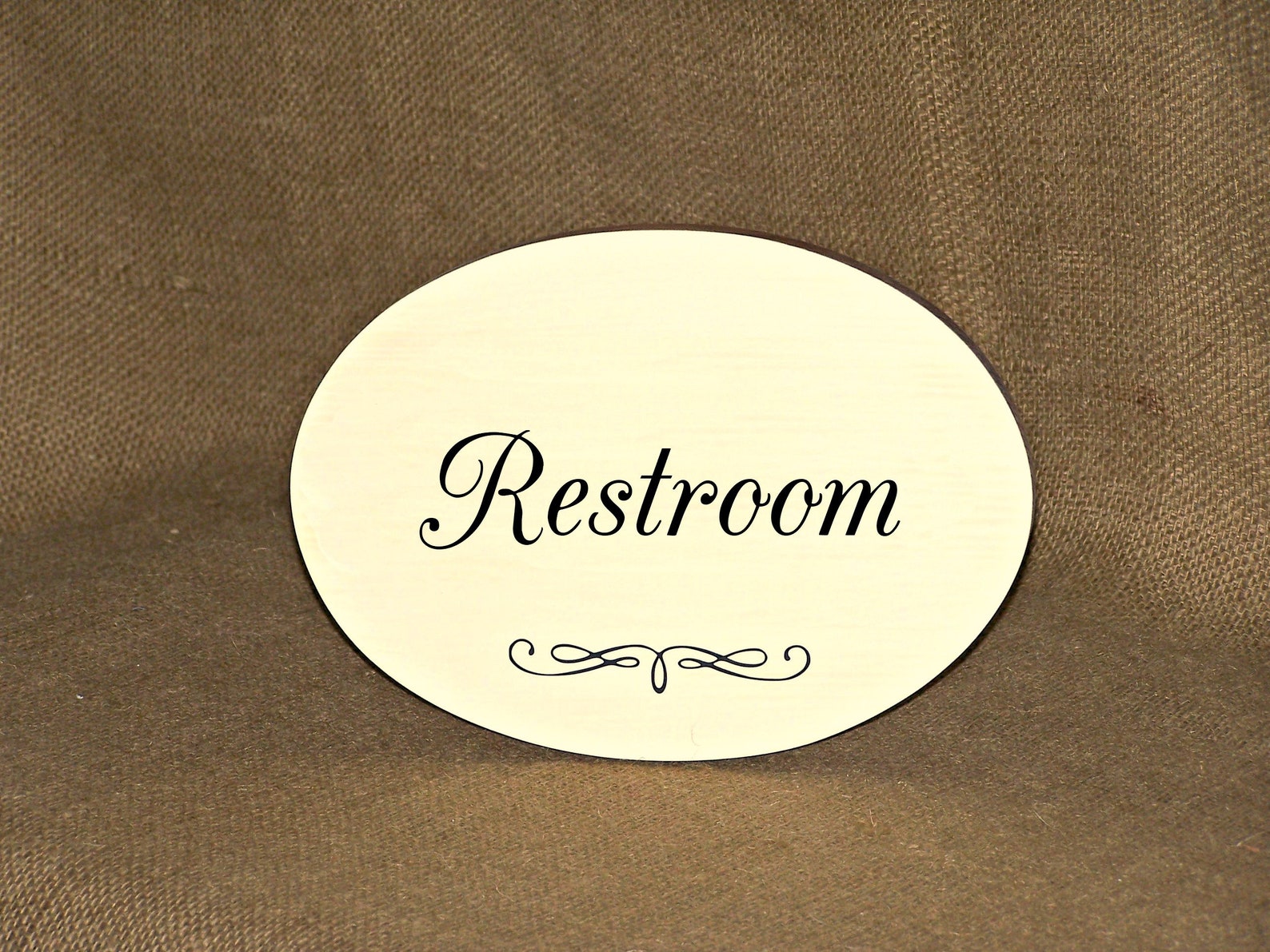 Oval Wall Plaque Restroom Hanging Sign Wood Home Decor - Etsy
