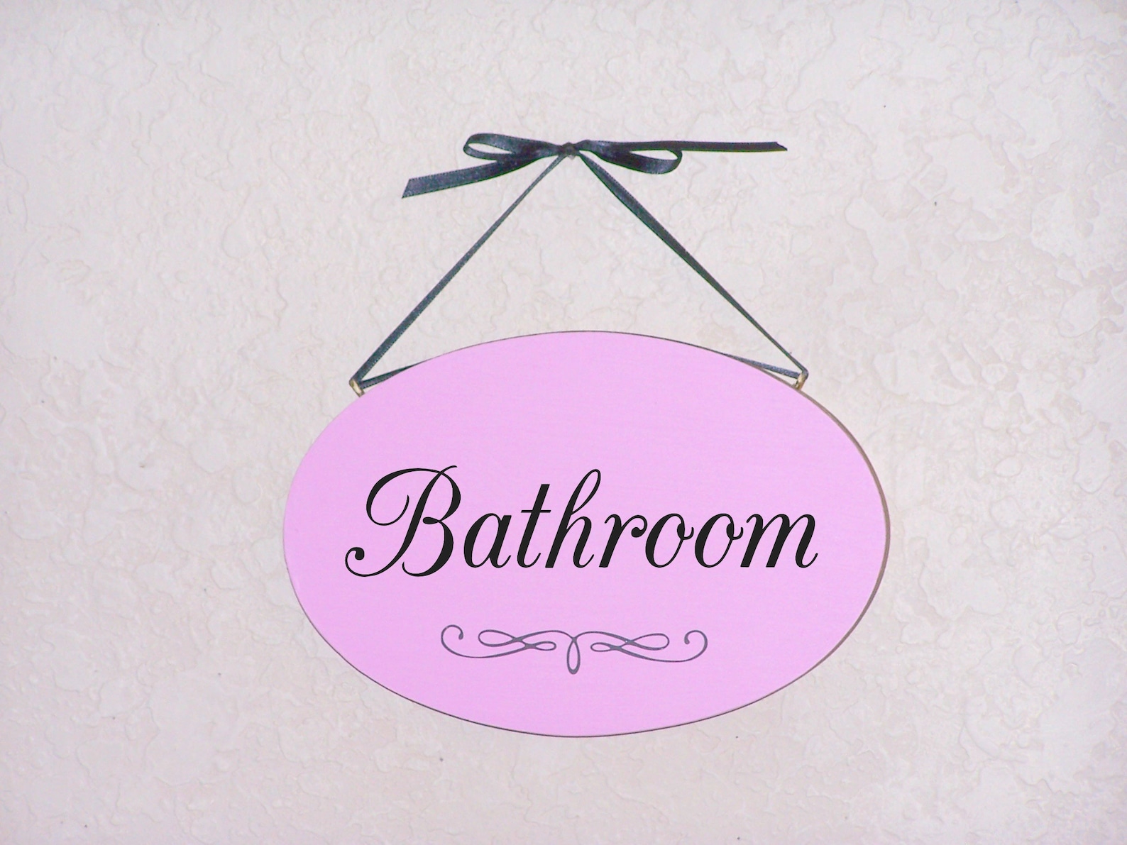 Oval Bathroom Hanging Sign Wood Home Decor Office Wall | Etsy