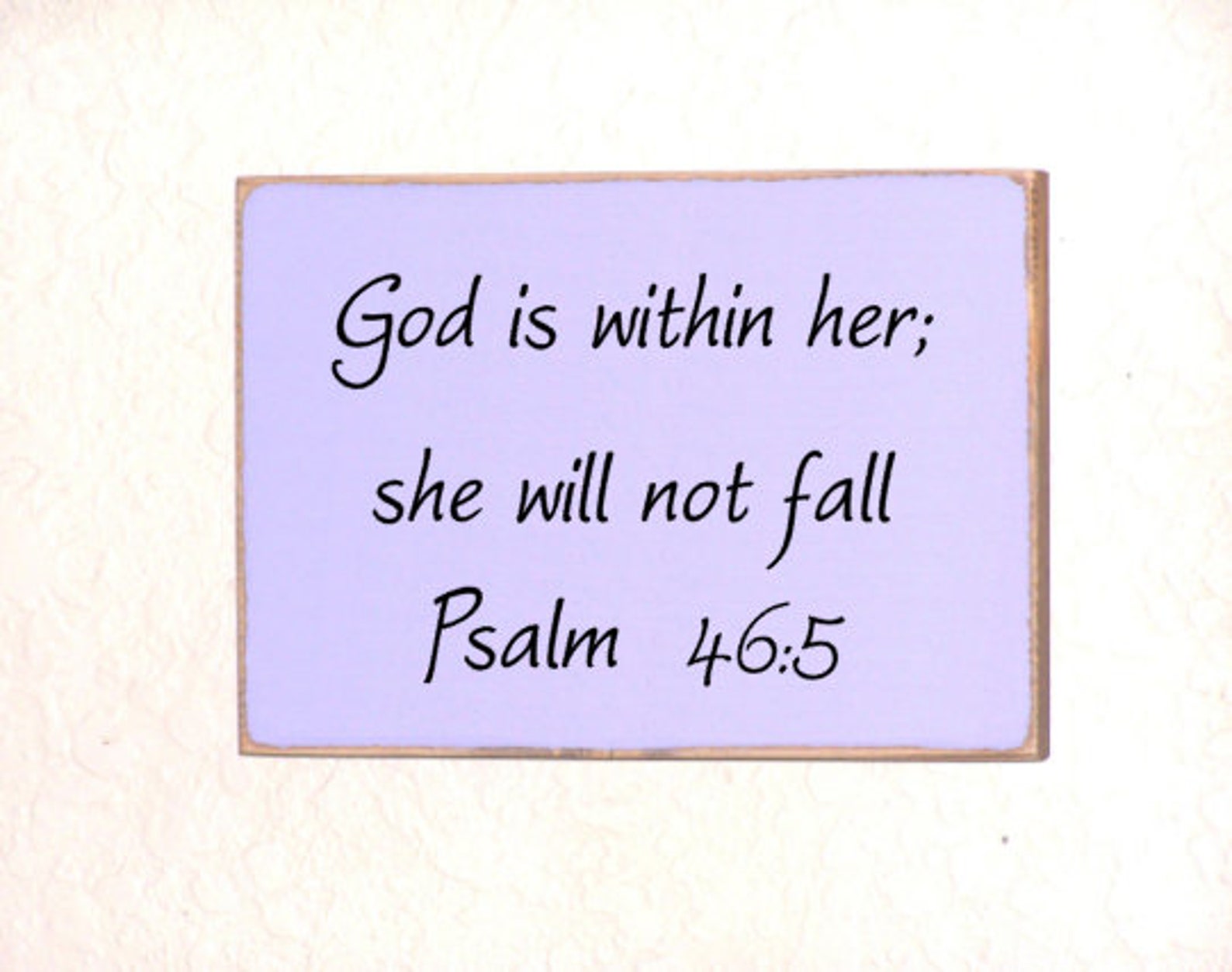 Scripture Quote, Bible Verse, Psalm 46 5 Plaque, Wood Sign Home or ...