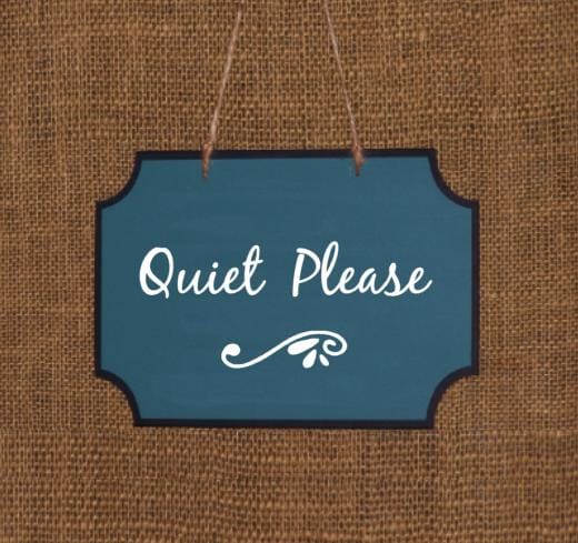 Quiet Please Small Sign, Wall Hanging Plaque, Office or Home Notice ...
