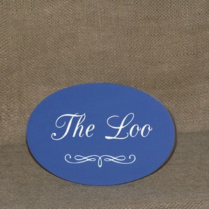 The Loo Plaque, Home Office Decor Wood Sign, French Country Washroom ...