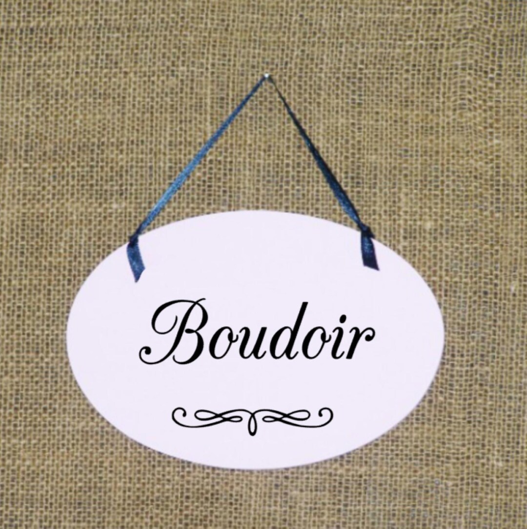 Boudoir Oval Plaque, Home Office Decor Sign, French Country Traditional ...