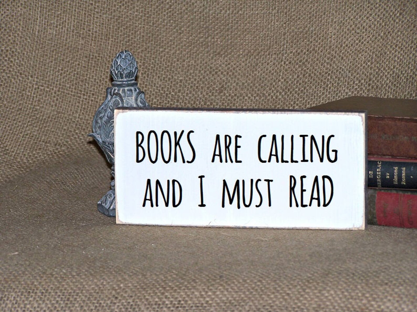 Books Are Calling Wood Home Decor Sign Rustic Plaque School | Etsy