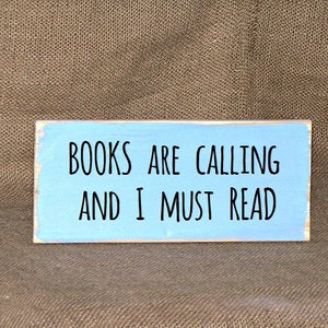 Books Are Calling Wood Home Decor Sign, Rustic Plaque, School Teacher ...