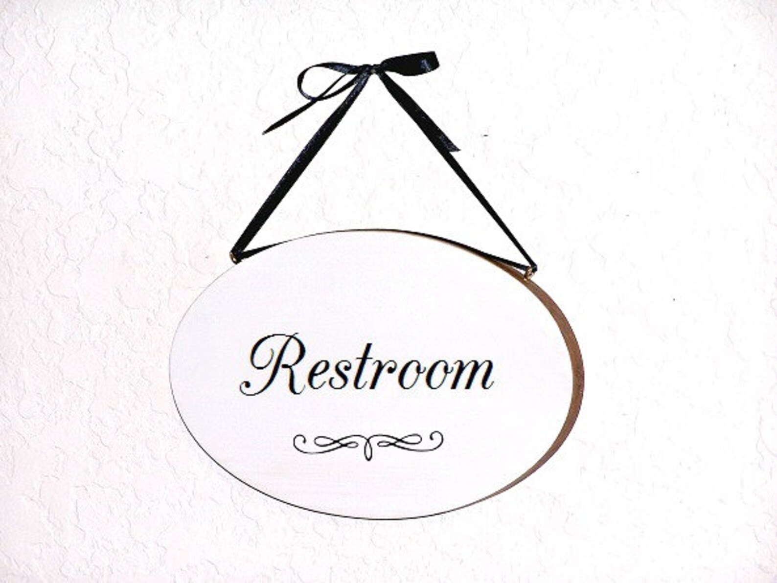 Oval Wall Plaque Restroom Hanging Sign Wood Home Decor - Etsy