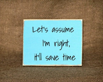 Wood Home Office Decor Sign Cottage Chic Humorous Funny | Etsy