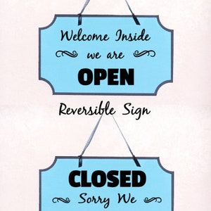 Open Closed Reversible Sign Office Decor Business Plaque - Etsy