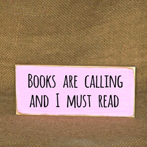 Books Are Calling Wood Home Decor Sign, Rustic Plaque, School Teacher ...