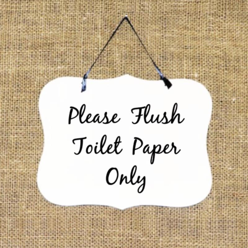 Please Flush the Toilet Sign - Etsy