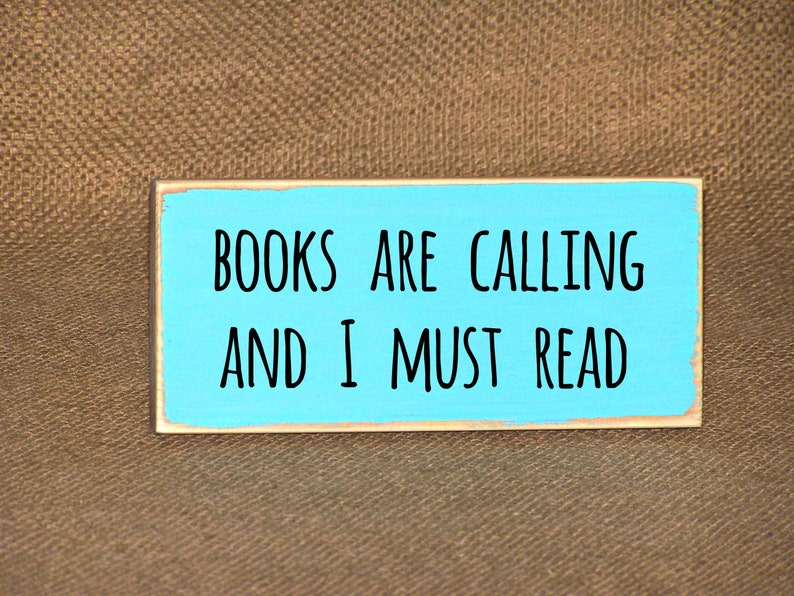Books Are Calling Wood Home Decor Sign Rustic Plaque School | Etsy