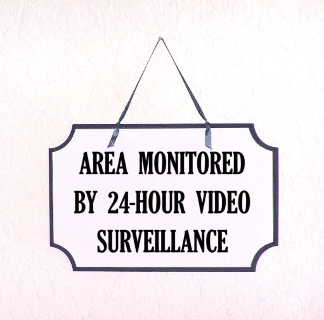 Video Surveillance Notice, Business or Home Plaque, Security Camera in ...