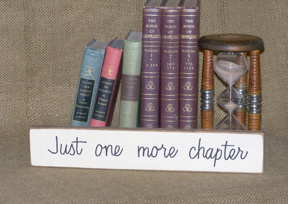One More Chapter Wood Home Decor Sign Reader Book Lover Gift | Etsy