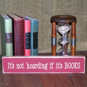 Wood Sign Home Office Decor, Rustic Readers Plaque, Humorous Book Lover ...