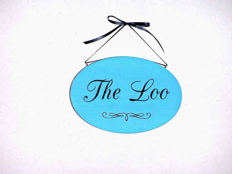 The Loo Plaque Home Office Decor Wood Sign French Country | Etsy