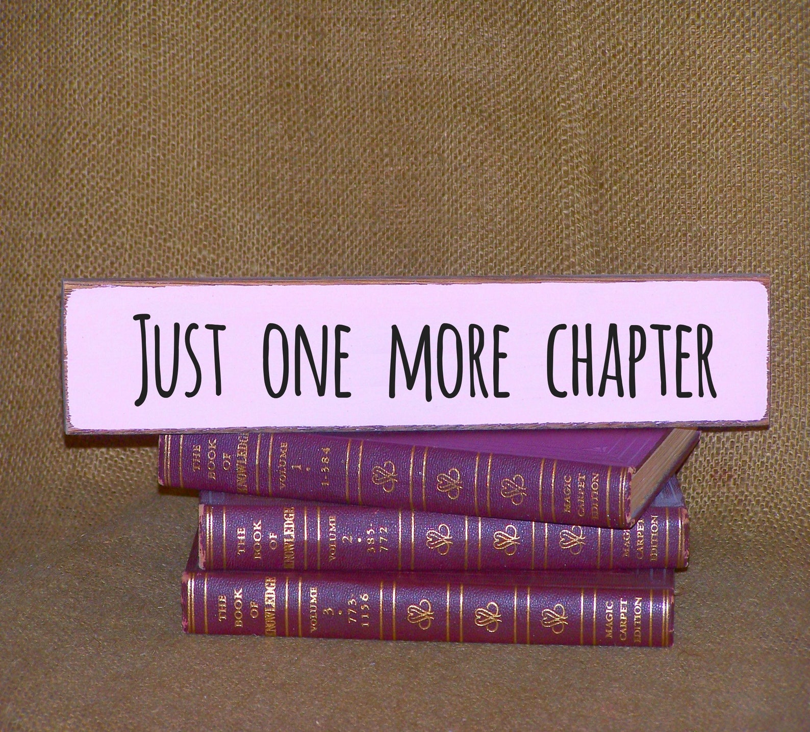 One More Chapter Wood Home Decor Sign Reader Book Lover Gift | Etsy