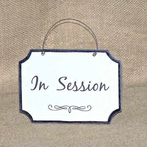 In Session Door Hanger Sign Laser Sign Office Sign Home | Etsy