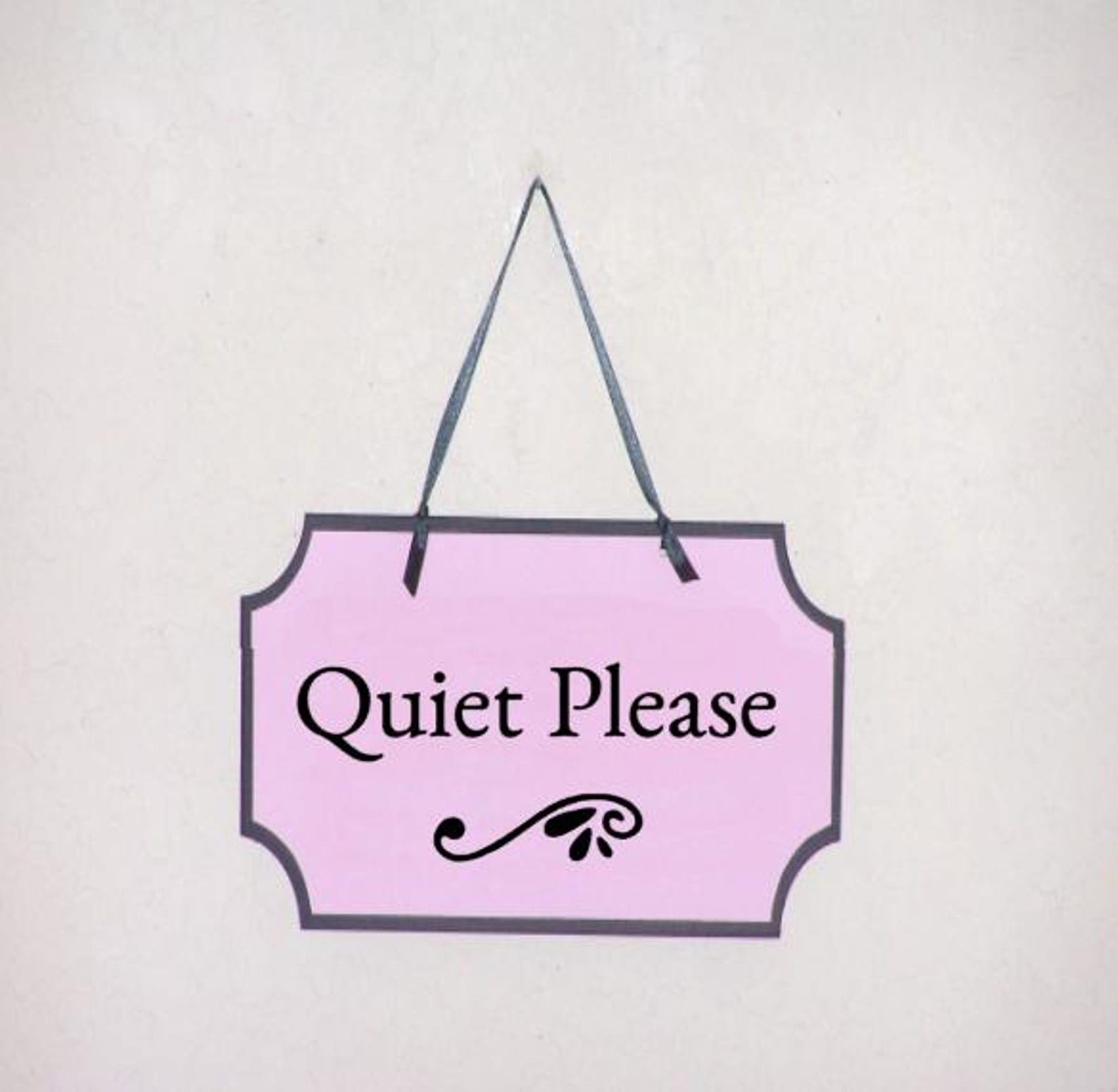 Quiet Please Small Sign, Wall Hanging Plaque, Office or Home Notice ...